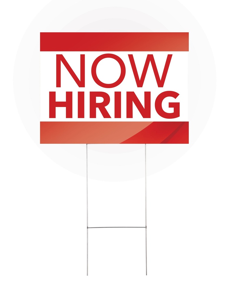 Now Hiring Yard Sign 3 | Impact Banners and Signs