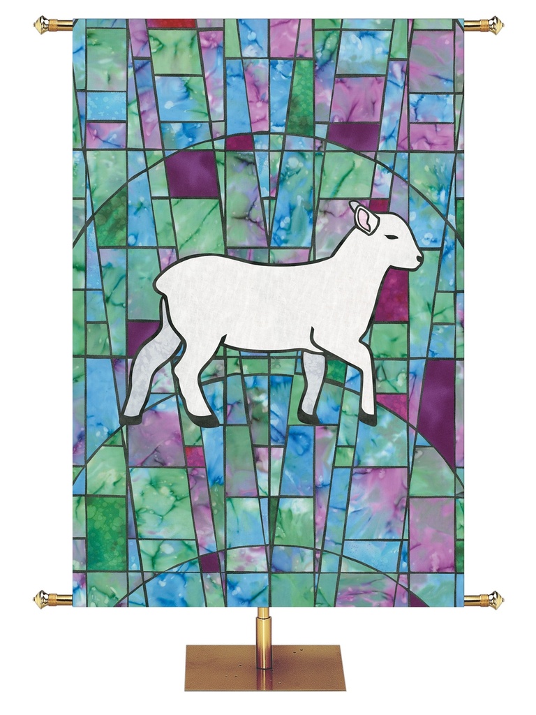 Stained Glass Symbols of Faith Lamb