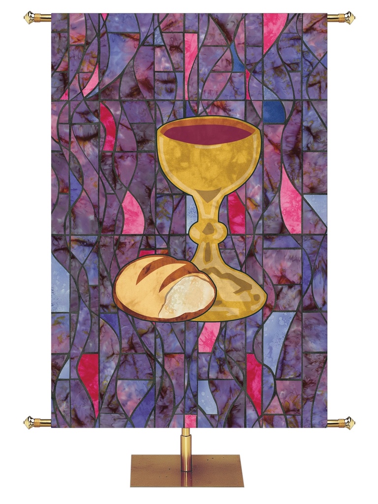 Stained Glass Symbols of Faith Communion