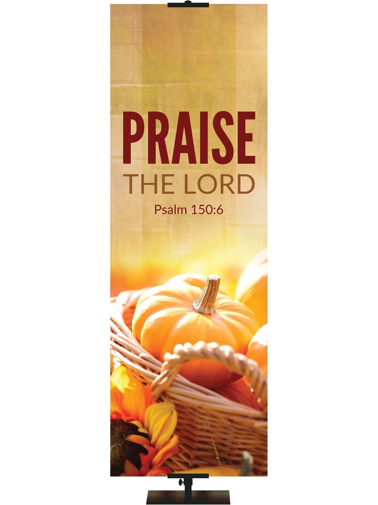 Autumn Adorations Church Banner Praise the Lord
