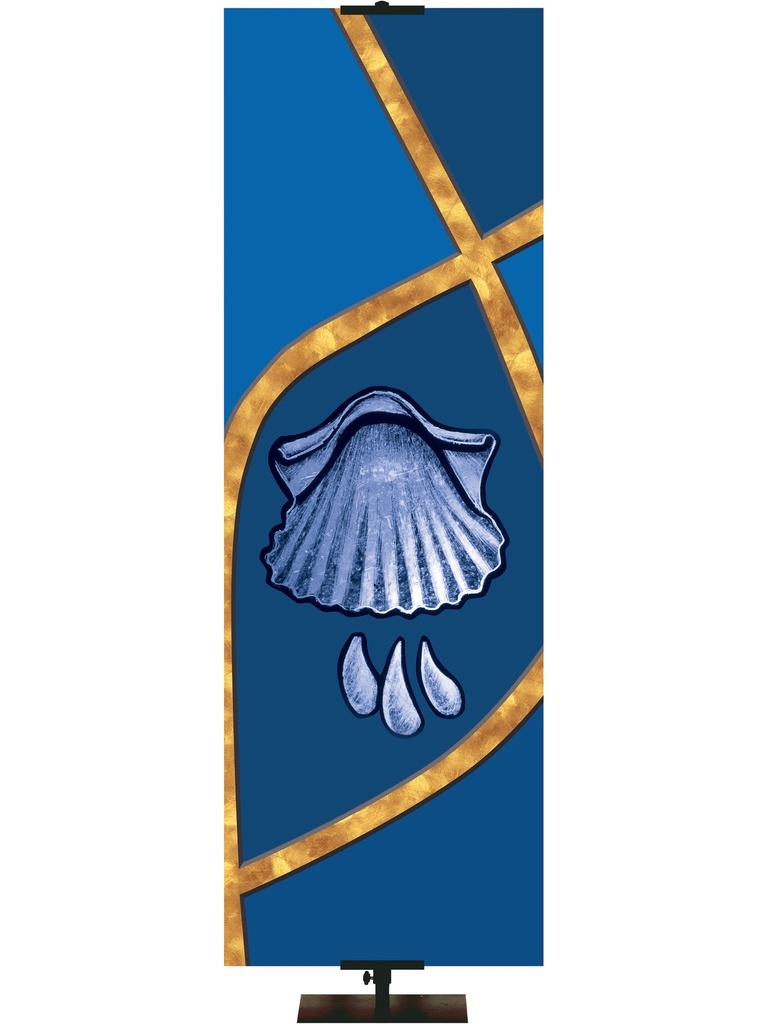 Shell Baptism Symbol Church Banner